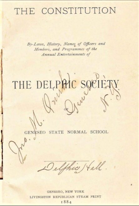 Delphic Fraternity Historian Begins Work on 150th Anniversary History e ...