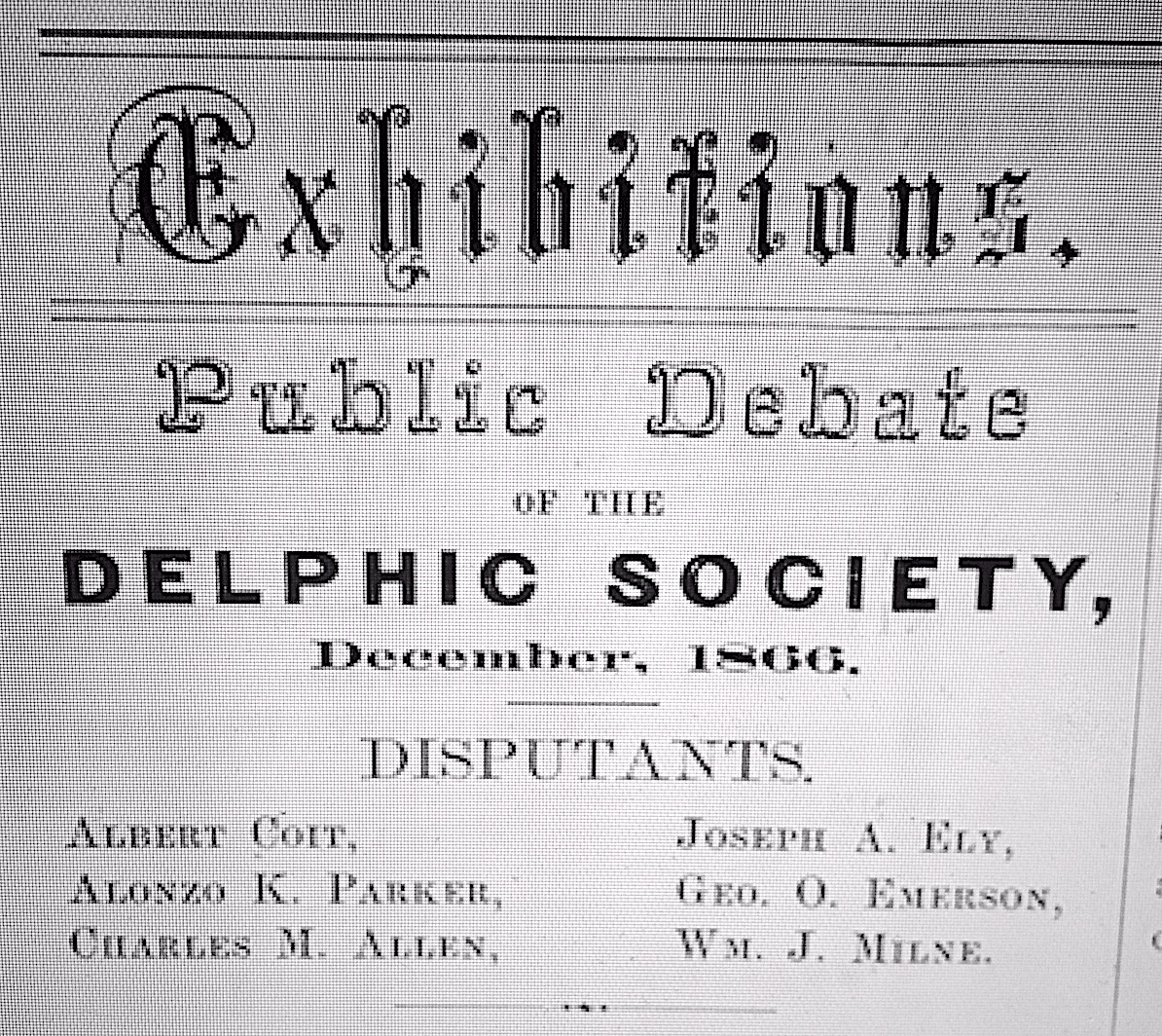 Delphic Fraternity Historian Begins Work on 150th Anniversary History e ...